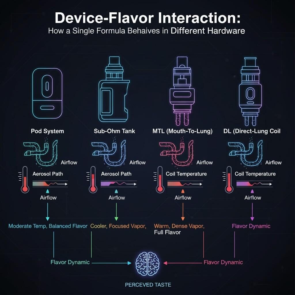 Why the Same E-liquid Flavor Tastes Different Across Devices: A ...